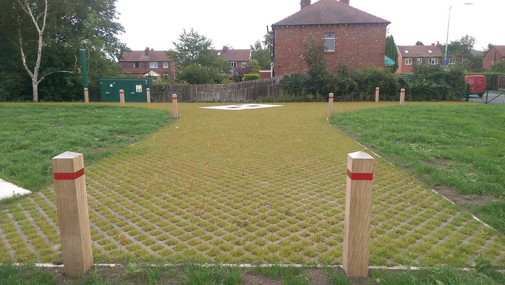 Permeable grass access road using TRUCKPAVE | Terram | ESI External Works