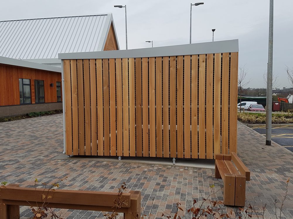 Miko timber clad bin shelter | Miko Shelter Solutions | ESI External Works