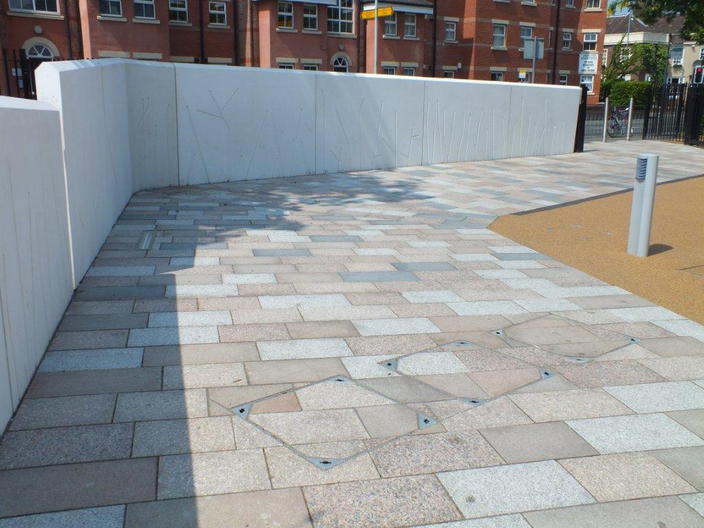 Concrete architectural retaining walls for high school | URBASTYLE ...