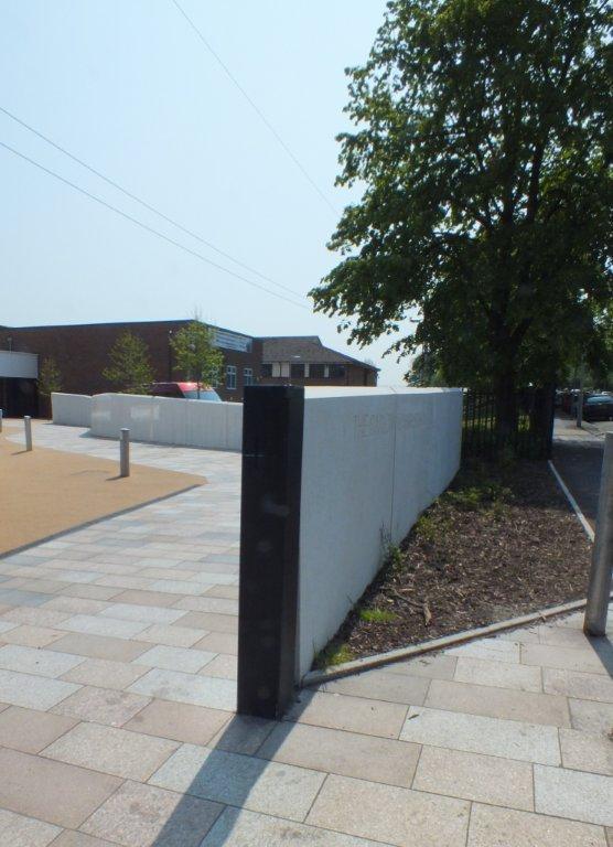 Concrete architectural retaining walls for high school | URBASTYLE ...