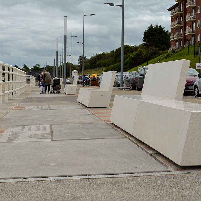 Concrete seating for Colwyn Bay waterfront redevelopment | Artform ...