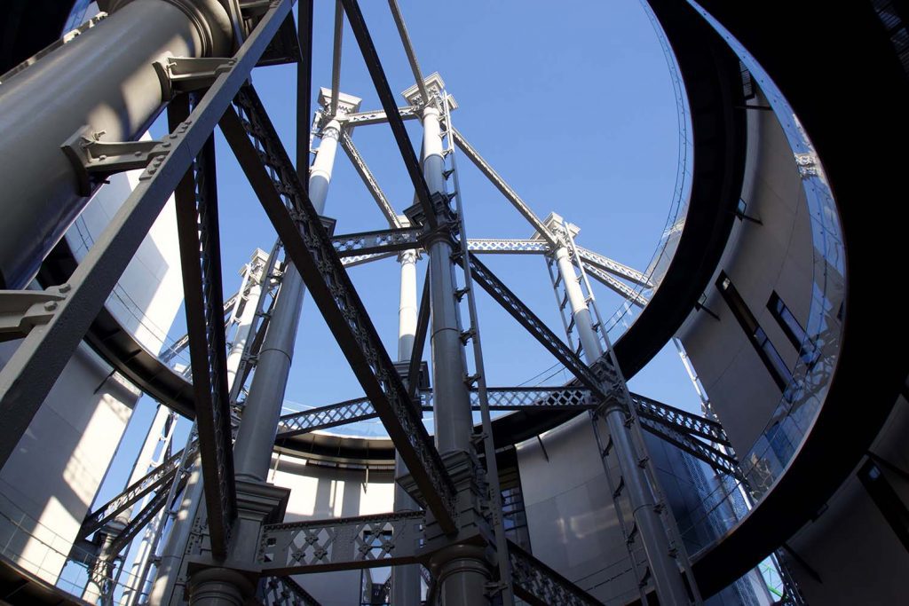 Porcelain paving for iconic Gasholders buildings | Alfresco Floors ...