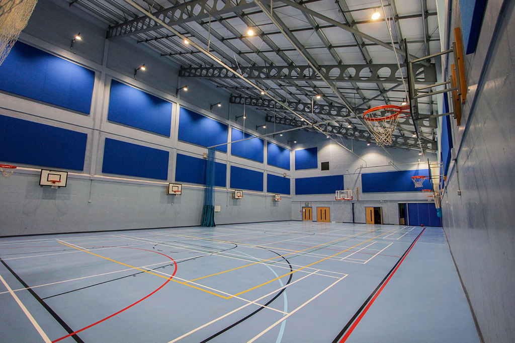 Floor refurbishment and acoustics for school sports hall | TVS Sports ...