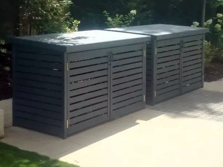 Slatted timber bin store | The Bike Shed Company | ESI External Works