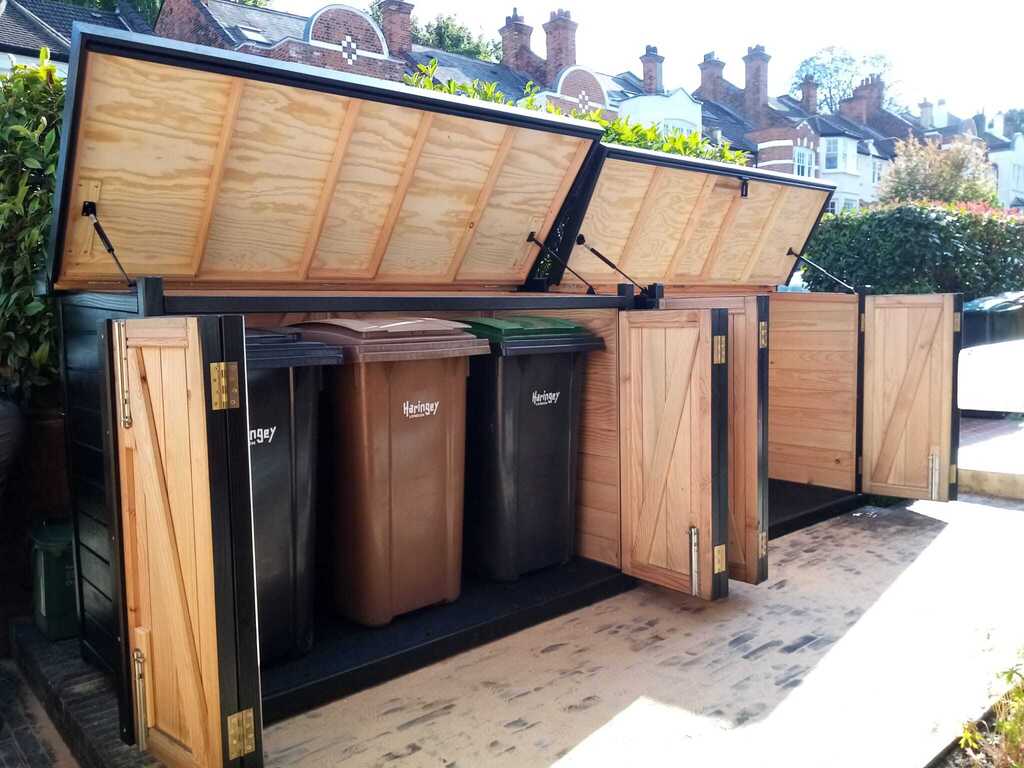Handmade timber bin stores | The Bike Shed Company | ESI External Works
