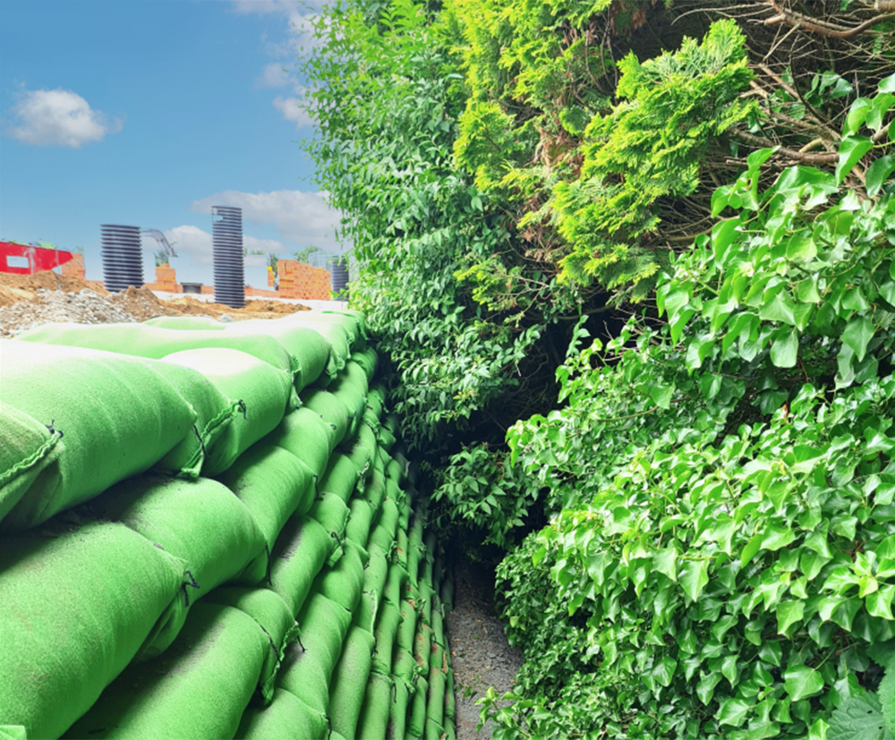 Rootlok vegetated wall system | GeoGrow | ESI External Works