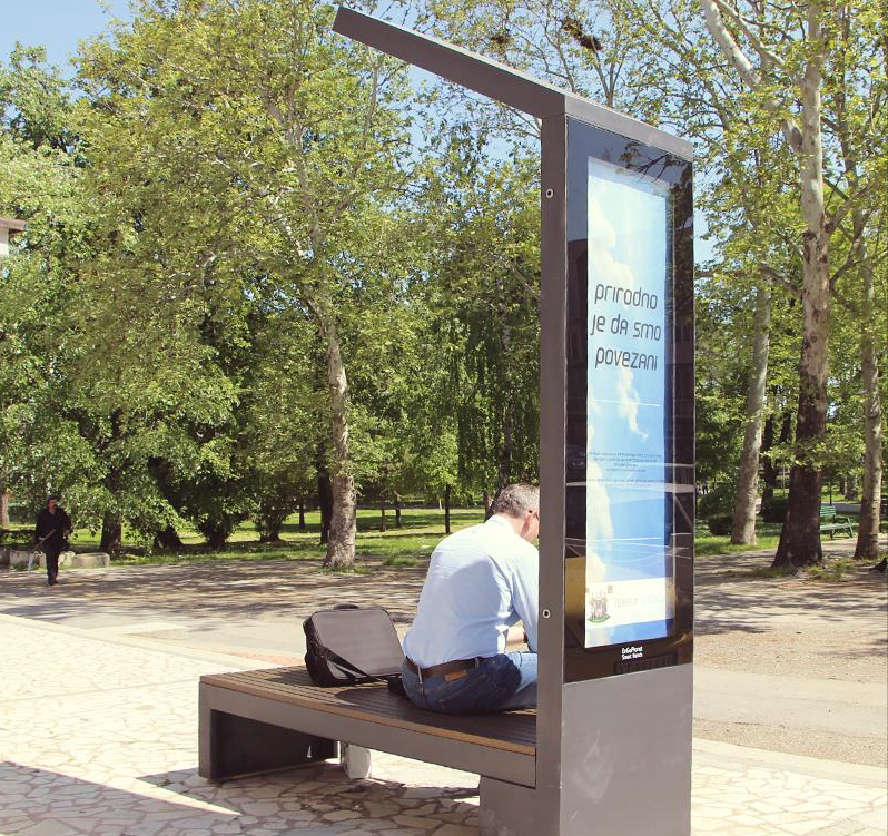 EnGoPlanet Smart solar-powered bench | Renewable On | ESI External Works