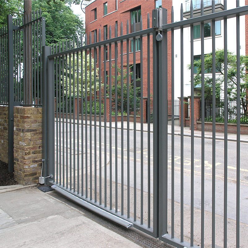 Siena: mild steel railing fence with conified top | Lang+Fulton | ESI ...