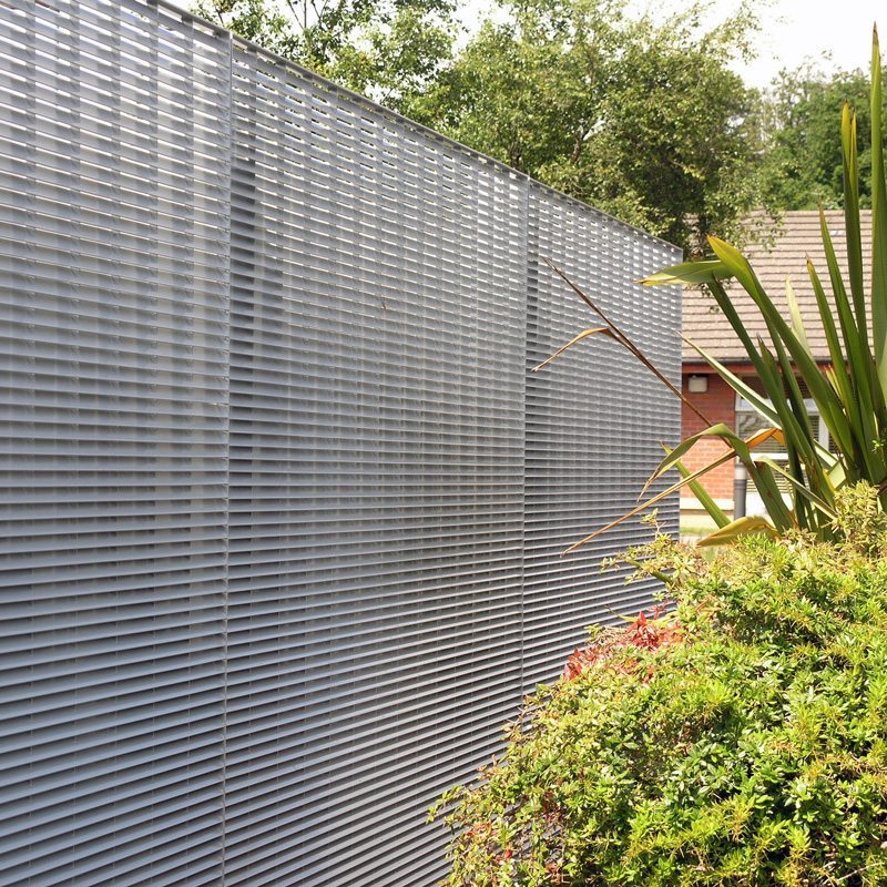 DeltaWing pressure-locked louvre fencing | Lang+Fulton | ESI External Works