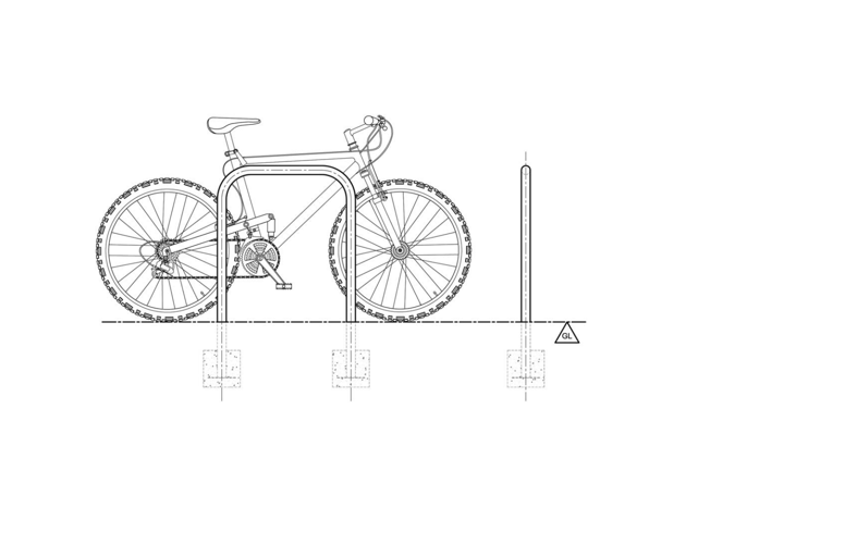 Sheffield cycle parking stand | Street Furnishings | ESI External Works