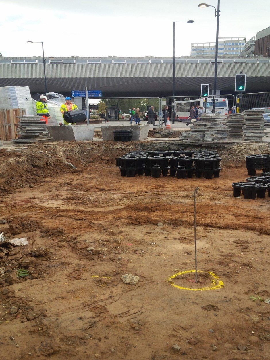 Tree pit system - Victoria Station plaza, Southend | GreenBlue Urban ...