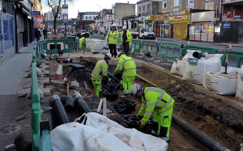 SuDS bioretention tree pit installations - Goldhawk Road | GreenBlue ...