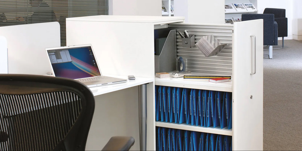 Tower storage system | Bisley Office Furniture | ESI Interior Design