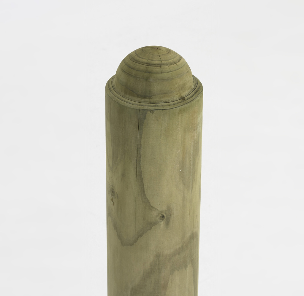 Machine-rounded timber bollards with top options | M&M Timber | ESI ...