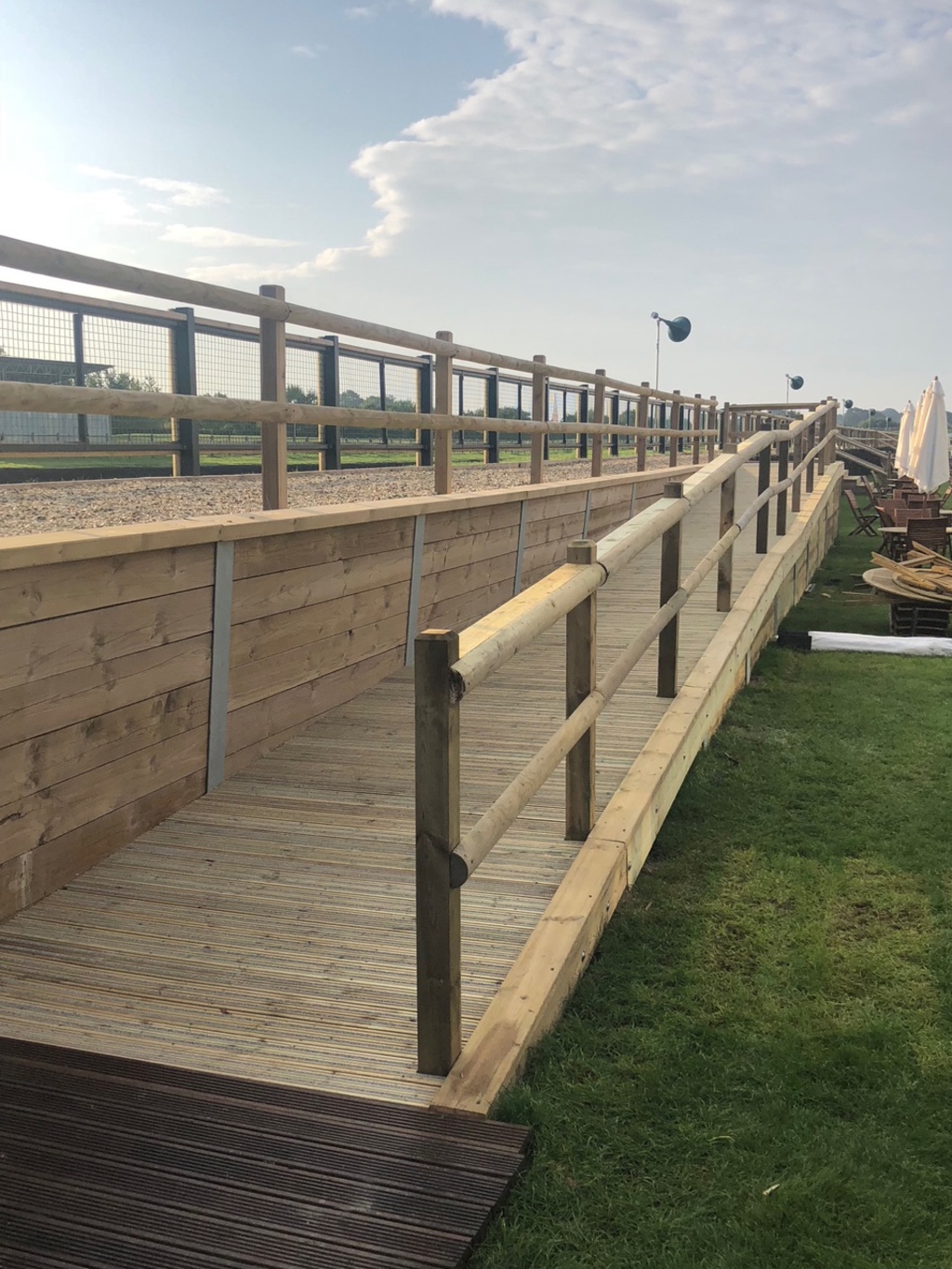 Machine-rounded timber for Goodwood viewing platforms | M&M Timber ...