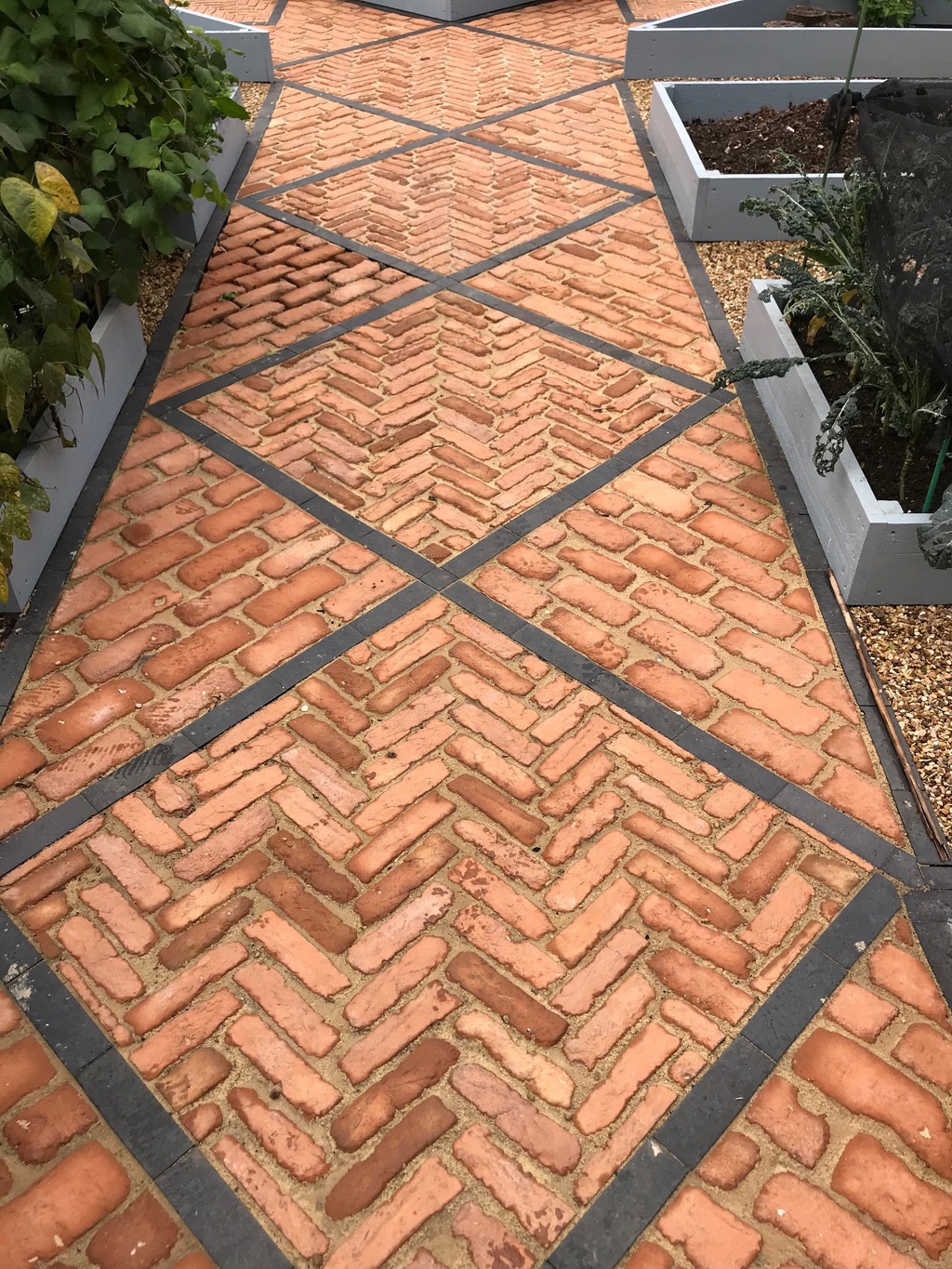 Jacobean brick pavers for cottage's kitchen garden path | Westminster ...