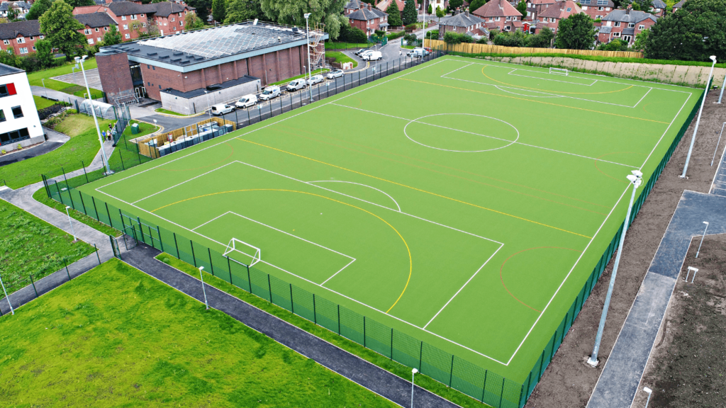 Artificial grass sports surfacing | DCM Surfaces | ESI External Works