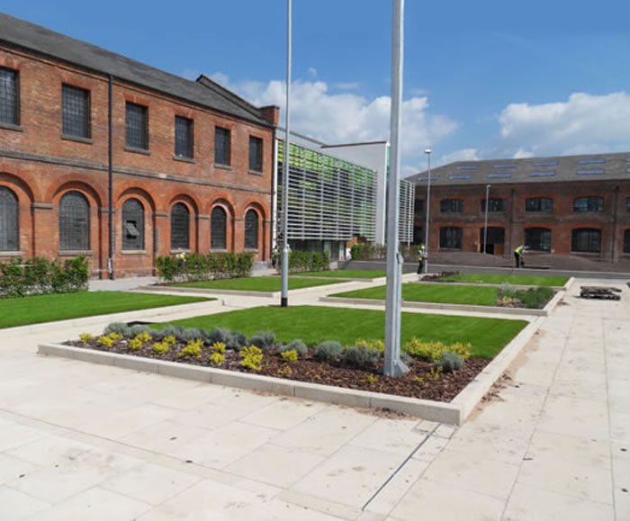 Landscaping, the Roundhouse College campus, Derby | East Midlands ...