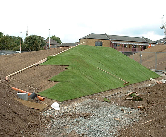 Soil-less turf for angled landscape - Laban Dance Centre | Lindum Turf ...