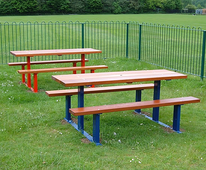 Beaufort hardwood and galvanised steel picnic table | Neptune Street ...