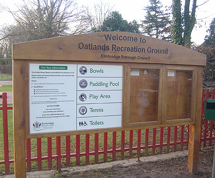 Routed oak entrance signs | Shelley Signs | ESI External Works
