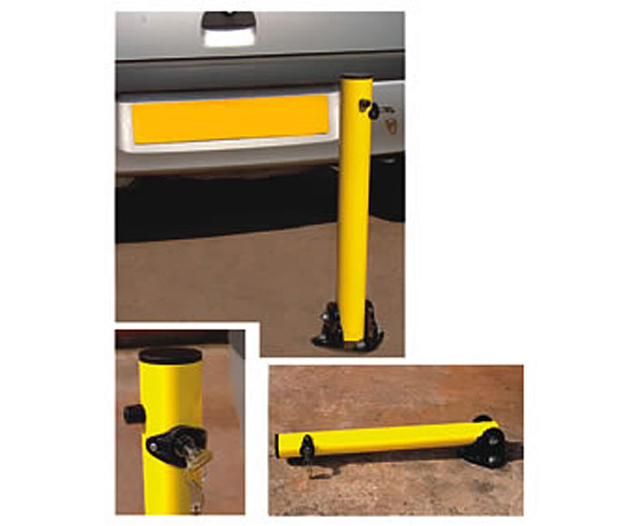 Standfast key-operated collapsible parking post | Street Furnishings ...