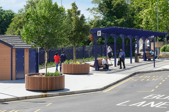 Seating and planters for bus hub - Gravesend | Streetlife | ESI ...