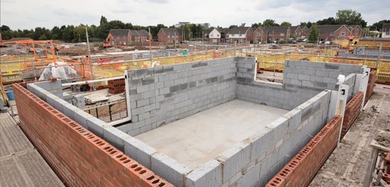 Foundation blocks for large housing development | H+H UK | ESI Building ...