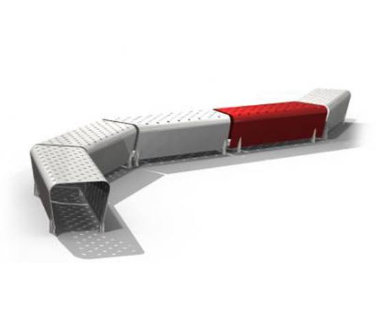 t3 - aluminium and stainless steel bench | Omos | ESI External Works