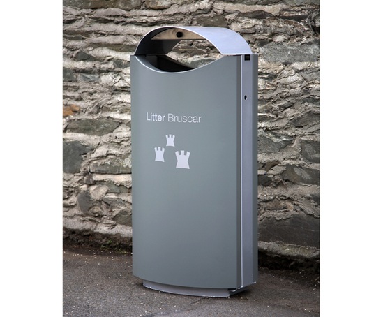 s16 - steel litter bin with ashtray, 115 litres | Omos | ESI External Works