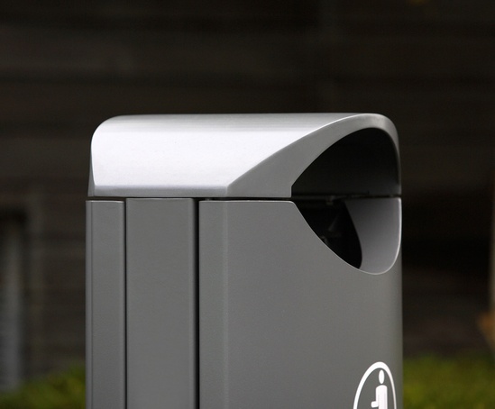 s16.2 contemporary steel litter bin with ashtray | Omos | ESI External ...