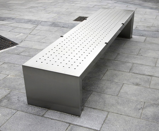 s06 stainless steel bench | Omos | ESI External Works