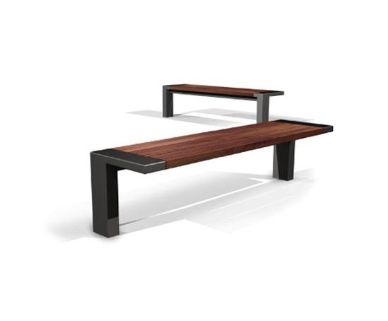 s64 mild/stainless steel and timber bench | Omos | ESI External Works