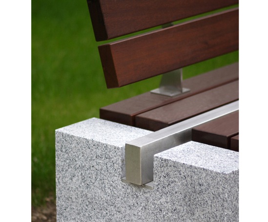 s83 - cut granite, 316 stainless steel and timber seat | Omos | ESI ...