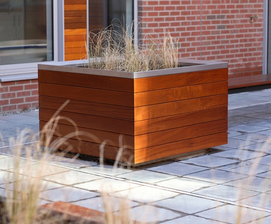 s39 galvanised steel and timber tree planter | Omos | ESI External Works