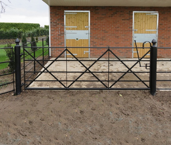 Traditional style metal field gates | Paddock Fencing | ESI External Works