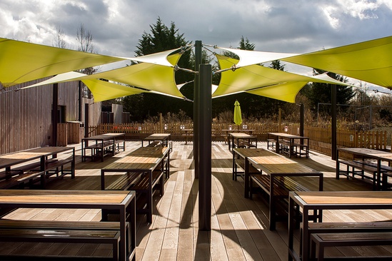 Maxima Sail canopy shelter | A&S Landscape | ESI External Works