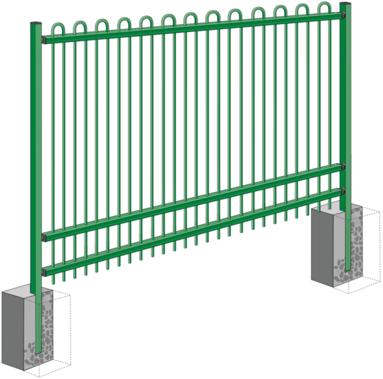 Flexa-Rail™ contour vertical bar railing system | CLD Physical Security ...