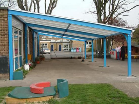 Keston mono-pitch canopy shelter | Clovis Canopies | ESI External Works
