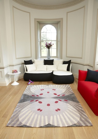 FARFALLA bespoke hand-knotted wool and silk rug | Deirdre Dyson | ESI Interior Design