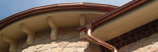 Segmented and curved radius copper guttering | Metal Gutta | ESI ...