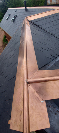 Copper roof ridges | Metal Gutta | ESI Building Design