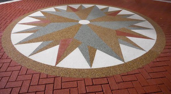 Compass design resin bound surfacing for Justice Centre | Addagrip ...