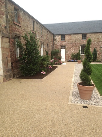 Resin bound courtyard surfacing for Scottish estate | Addagrip Terraco ...