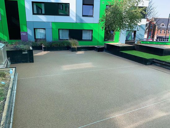 Terrabound decorative surfacing for student campus | Addagrip Terraco ...