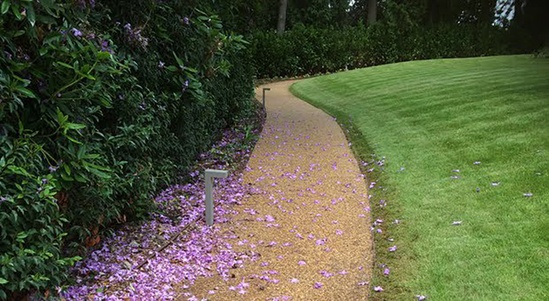 Porous pathway surfacing for private sports club | Addagrip Terraco ...