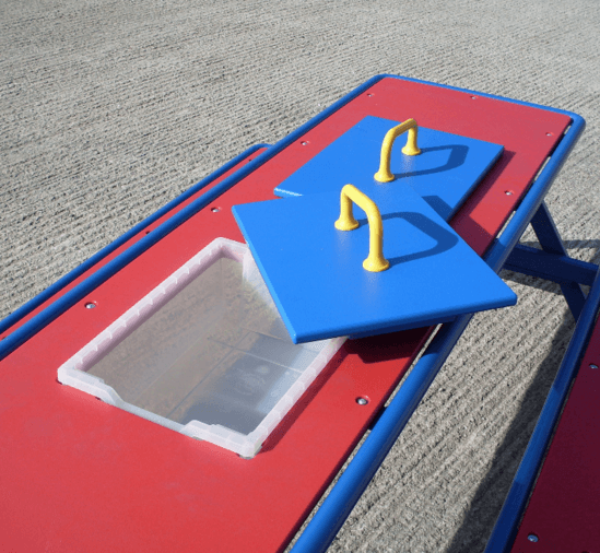 Playground picnic tables with optional activity tops | AMV Playground ...