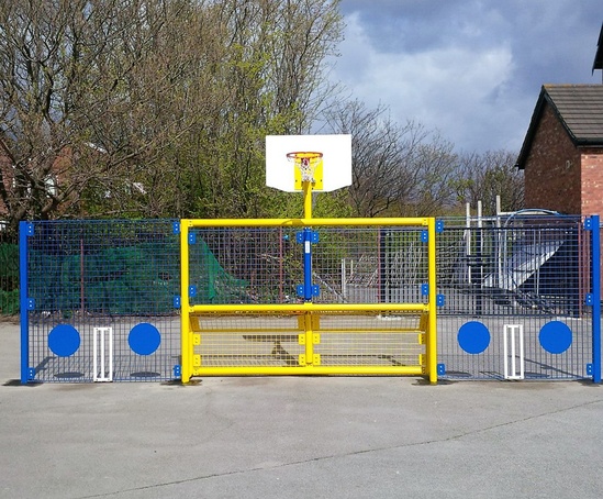 Multisport goal units for new primary school ball court | AMV ...