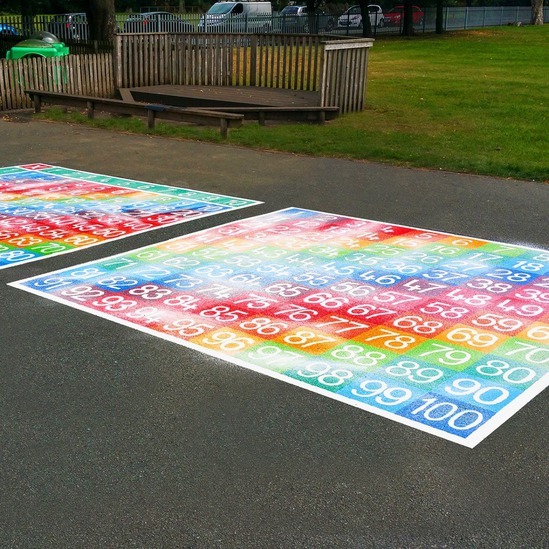 Colourful new playground markings for primary school | AMV Playground ...