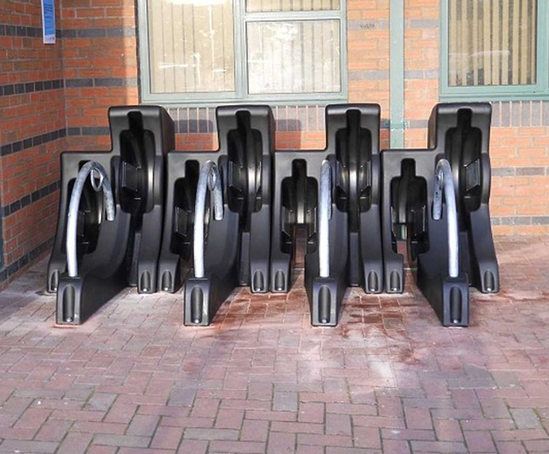 Streetpod cycle rack for high-level bike security | Cyclepods | ESI ...